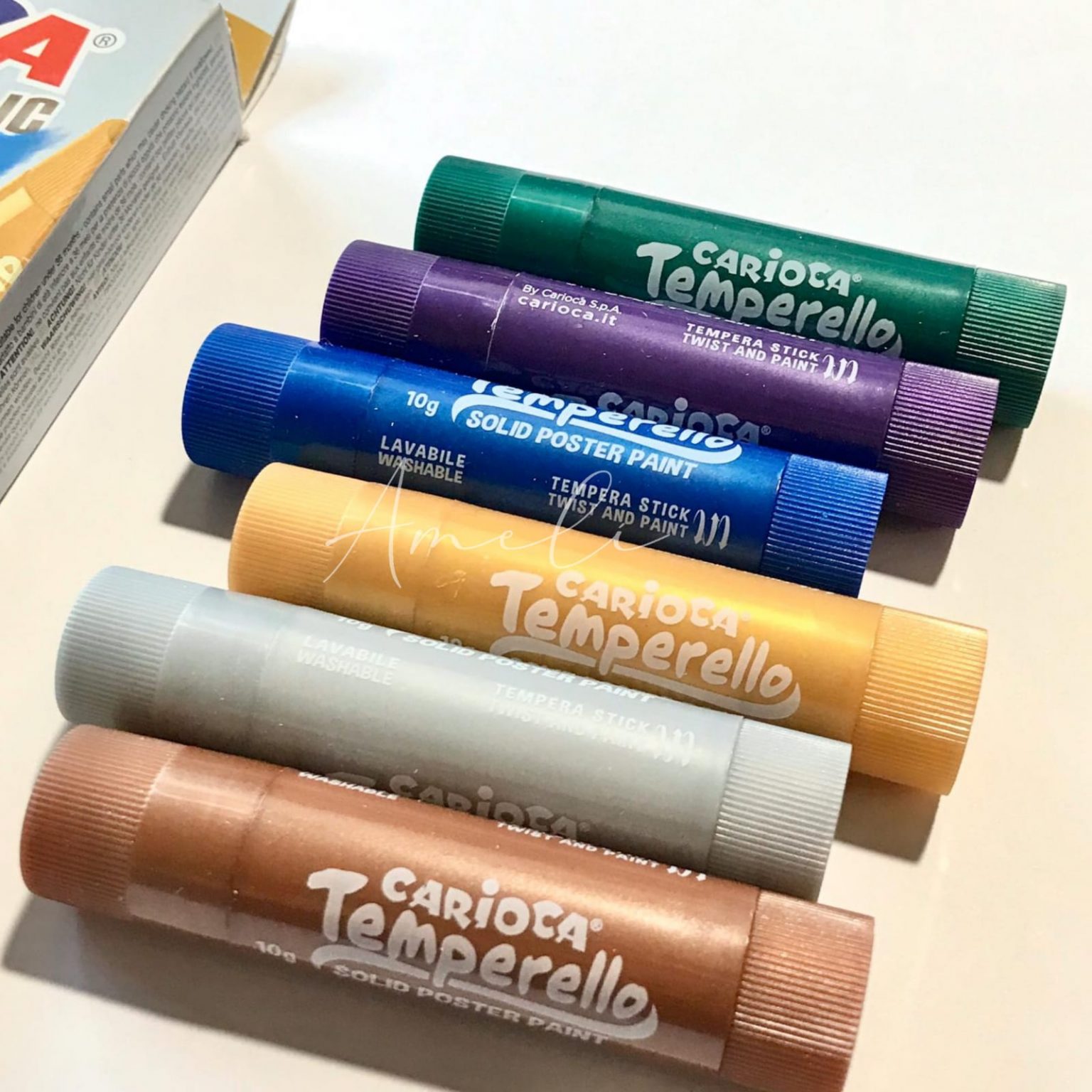 Tempera sólida Carioca x6 Metalicos – Ameli Papeleria