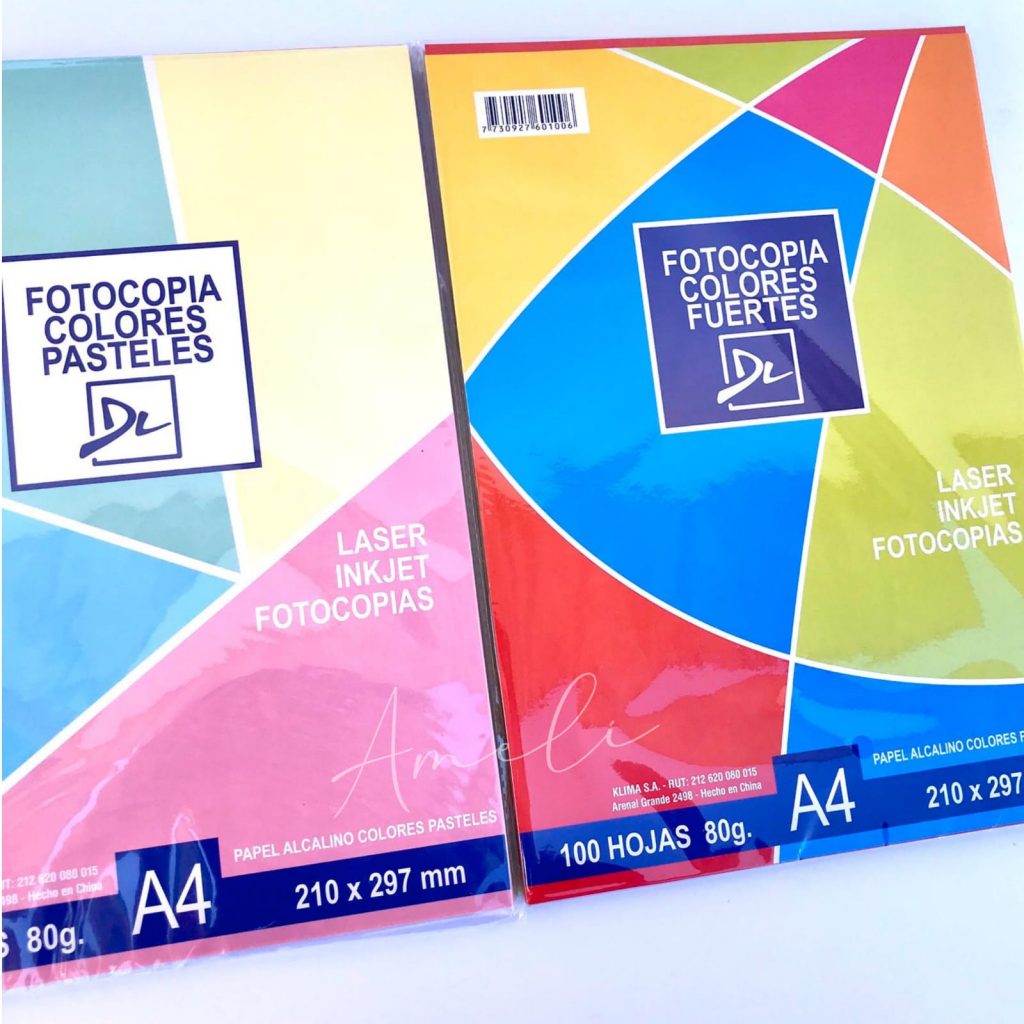 Hojas A4 de colores para fotocopias – Ameli Papeleria