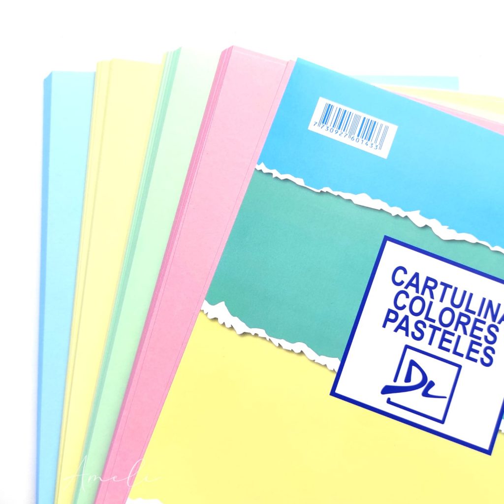 Cartulina de colores pasteles A4 – Ameli Papeleria