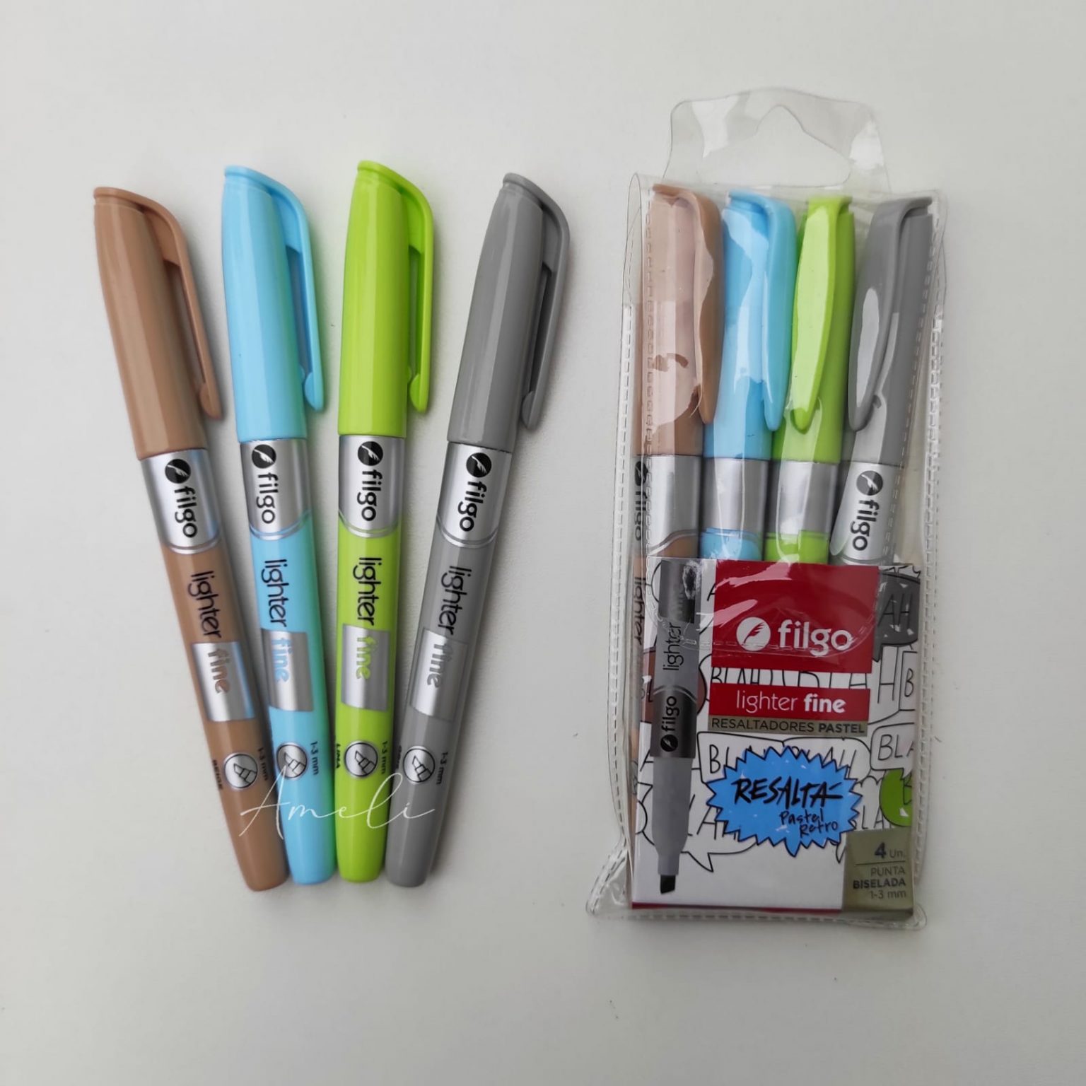 Pack x4 destacadores Retro Filgo fine – Ameli Papeleria